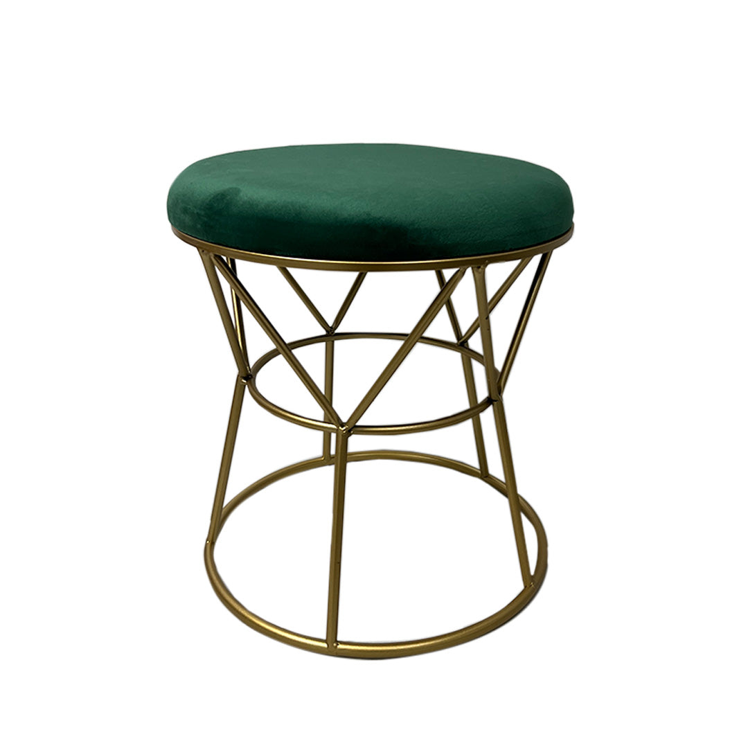 Open Geo Accent Stool With Cushioned Seat (7890-GM3642-GN)