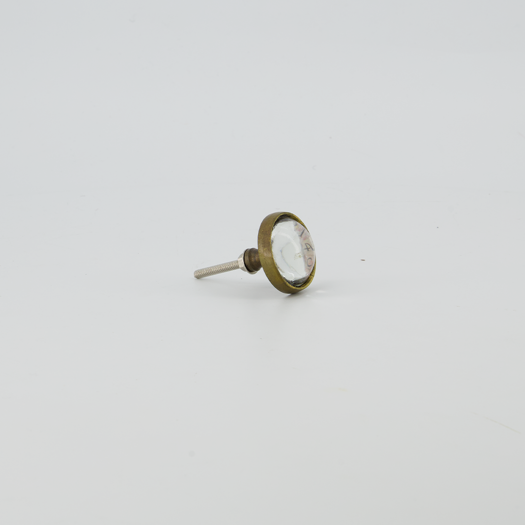 Metal & Glass Door Knob - Clock Face (4156-HM9640-00)